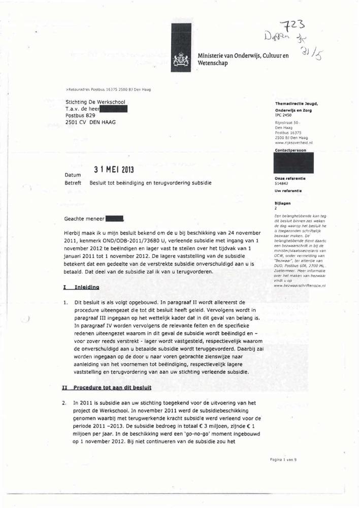 Vijf leerlingen geholpen voor 1 miljoen euro - NRC